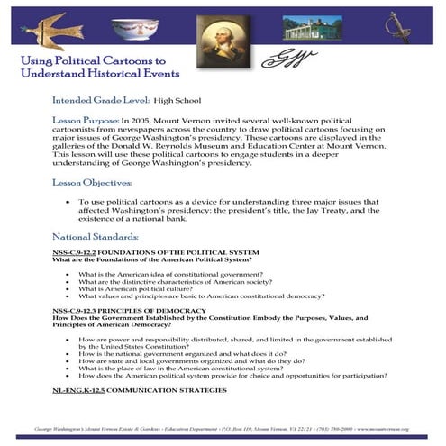 Using Political Cartoons To Understand Historical Events | PDF