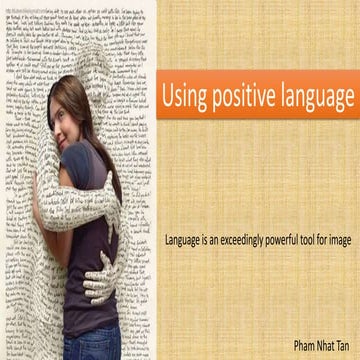 Using positive language | PPTX