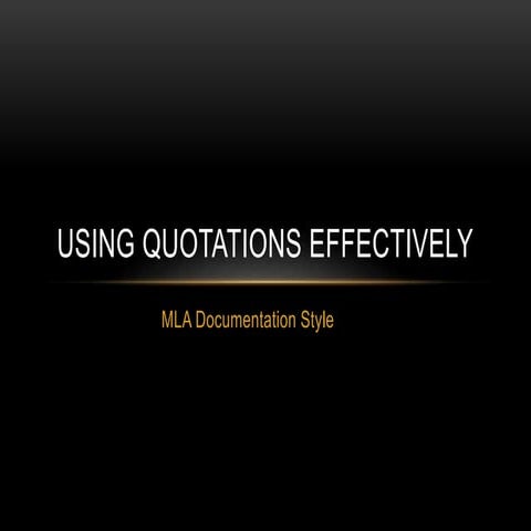 Using quotations effectively | PPT