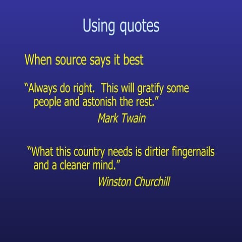 Using Quotes | PPT