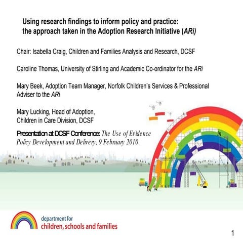Using research findings to inform policy and practice: the approach ...