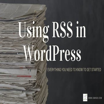 Using RSS in WordPress | PDF