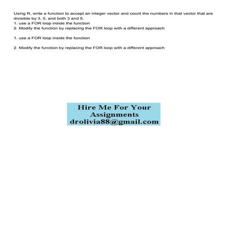 Using R Write A Function To Accept An Integer Vector And Copdf