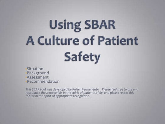 SBAR presentation | PPTX
