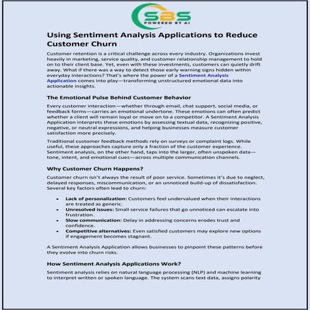 Using Sentiment Analysis Applications to Reduce Customer Churn.pdf