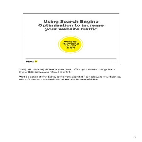 Using SEO to increase your website traffic | PDF