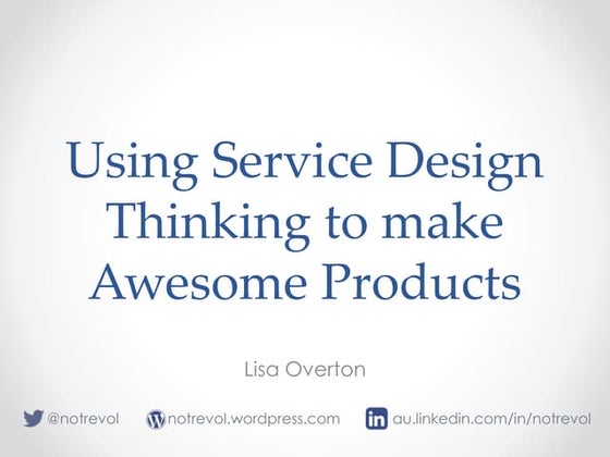 Service Design Thinking | PPT