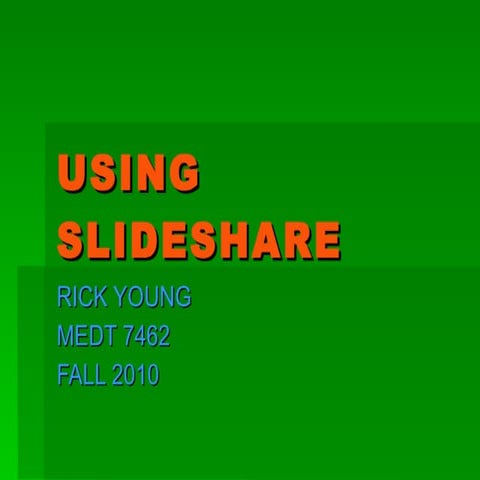 Using slideshare | PDF