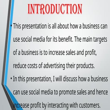 Using Social Media in Business for operations | PPTX