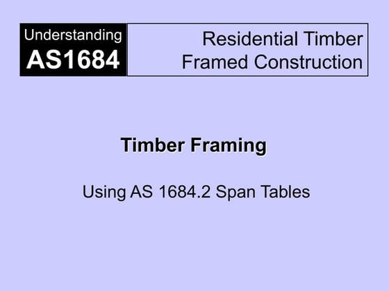 As 1684.4 2010 residential timber-framed construction simplified - non ...