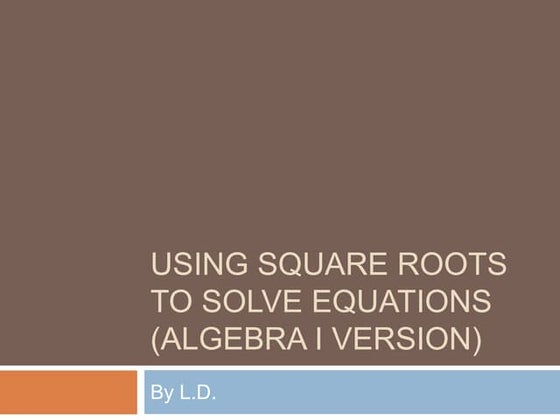 The Square Roots 0-15 | PPTX | Physics | Science