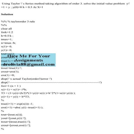 Using Taylor s Series method taking algorithm of order 3. solve th.pdf