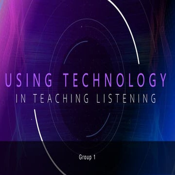 Using Technology in teaching listening.pptx | Digital Audio | Computer ...