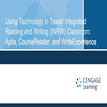 Cengage Learning Webinar, Dev Studies, Using Technology in Texas ...