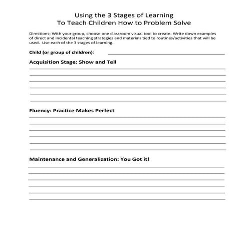Using the 3 stages of learning | DOCX