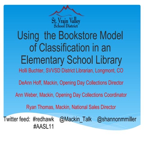 Using the bookstore_model_of_classification_in(3)withlinks | PPT