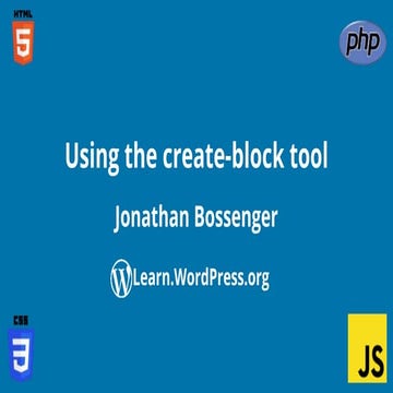 Using the create-block Tool | PPT