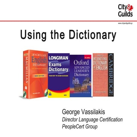 Using the dictionary | PPT