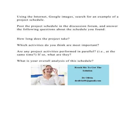 Using the Internet, Google images, search for an example of a projec | DOCX