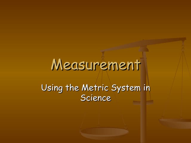 Metric Measurement | PPT
