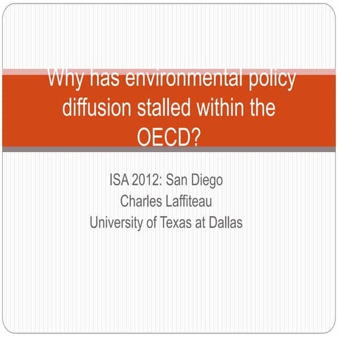 Using the oecd to promote environmental protection policies | PPTX