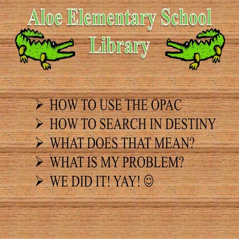 Using Destiny | PPTX