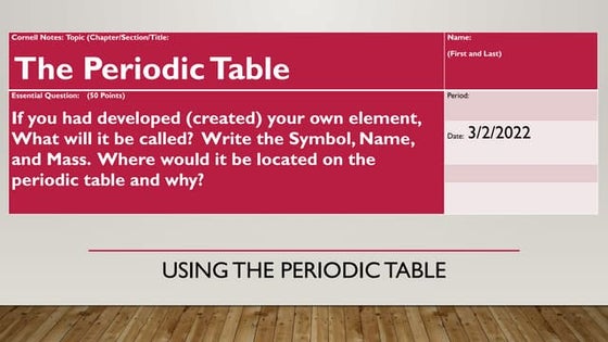 Periodic table cheat sheet | PDF | Chemistry | Science