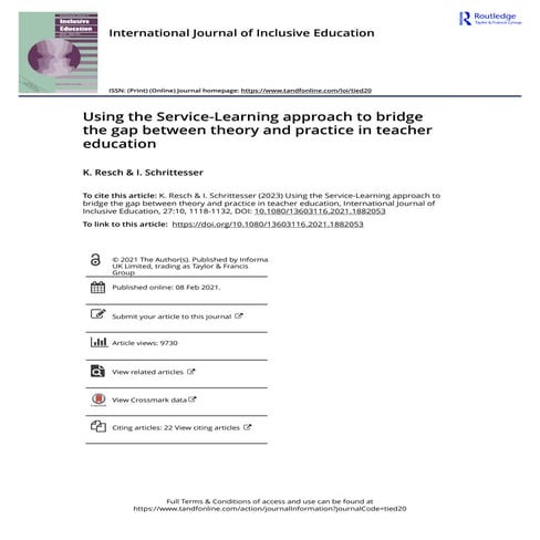 Using the Service-Learning approach to bridge the gap between theory ...