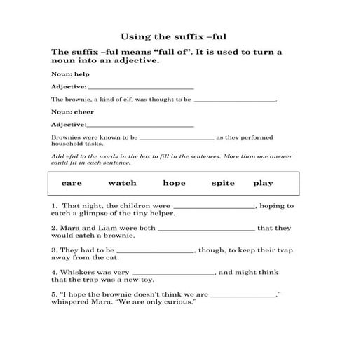 Using the suffix –ful | PDF