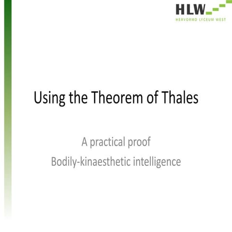 Using the theorem of thales | PPTX