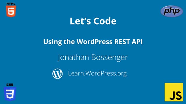 Using The Wp Rest Api Ppt