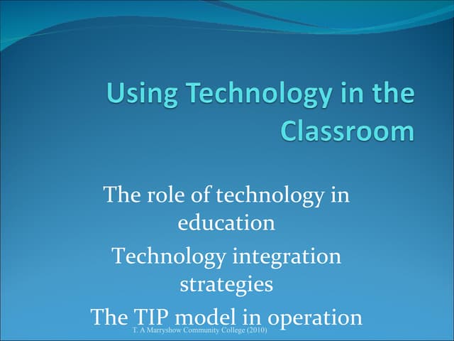 Technology integration flowchart | PPT