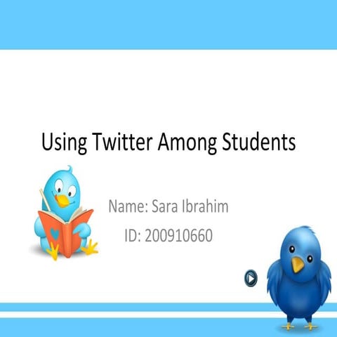 Using twitter among students (final version) | PPT | Social Networking ...