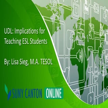 Using UDL to Teach ESL Students | PPTX