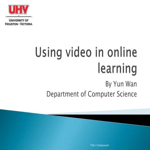 Using video and online resource in online teaching | PPT