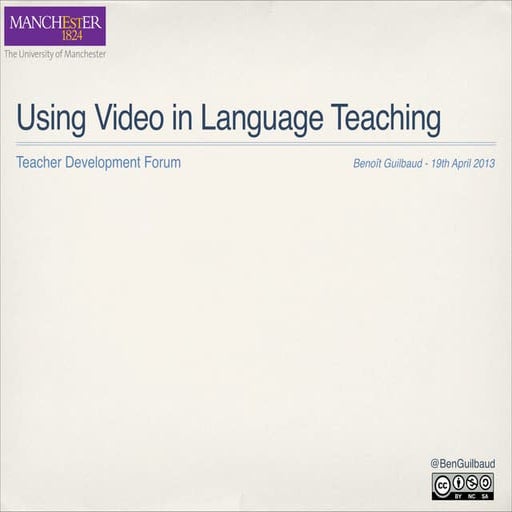 Using video in language teaching | PPT