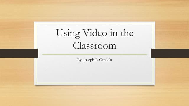 50 ways to use video in the english language classroom