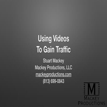 Using videos to gain traffic wordpress | PPT