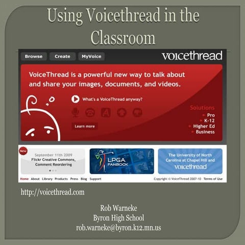 Using voicethread in the classroom | PPT