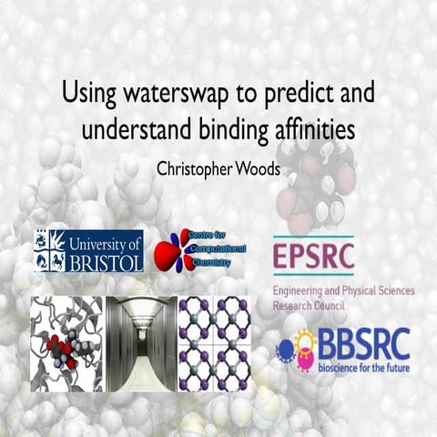 Using waterswap to predict and understand binding affinities | PPT