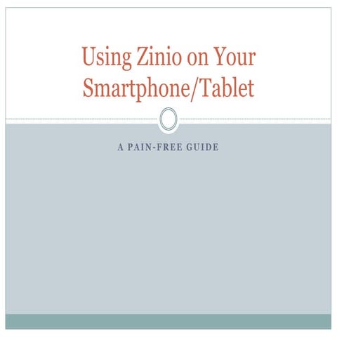 Using Zinio on your Smartphone or Tablet | PPT
