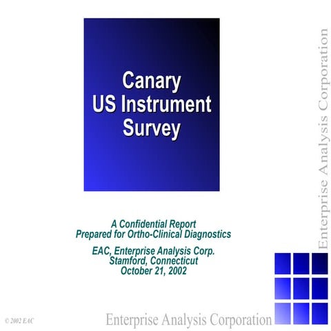 US Instrument Survey for new cardiovascular IVD to be launched in ED's ...