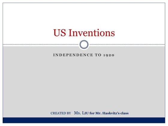 Inventions that changed the world | PPT