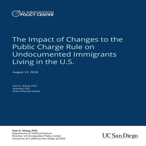 Tom Wong: Public Charge: Immigrant Health Under Trump’s New Rule | PDF