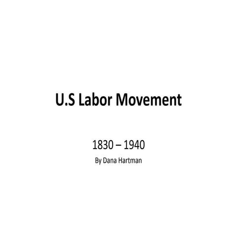 US Labor Movement | PPTX