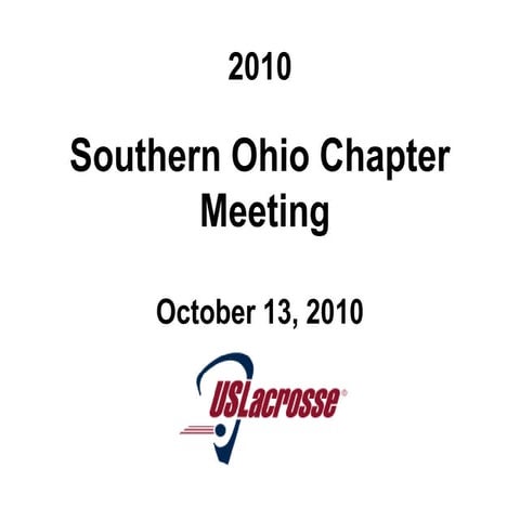 USL Chapter Meeting October 2010 | PPT