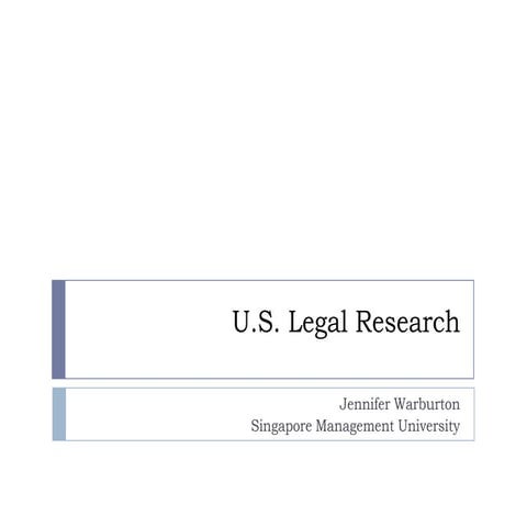 US Legal Research | PPT