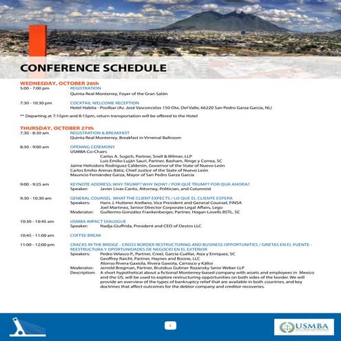 USMBA 2016 conference schedule | PDF