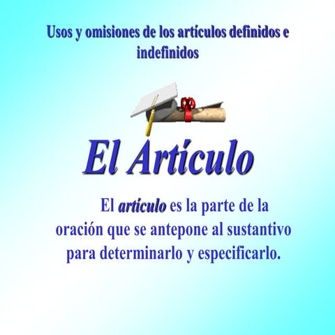 Uso de-los-articulos-definidos-e-indefinidos1 | PDF
