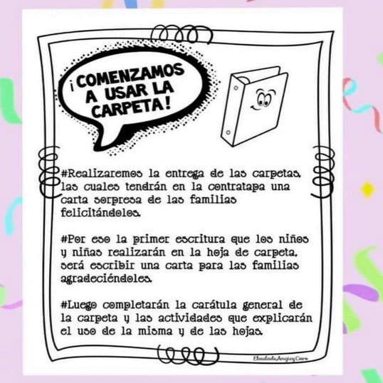 USO DE LA CARPETA ALUMNOS SEGUNDO CICLO EDUC | PDF
